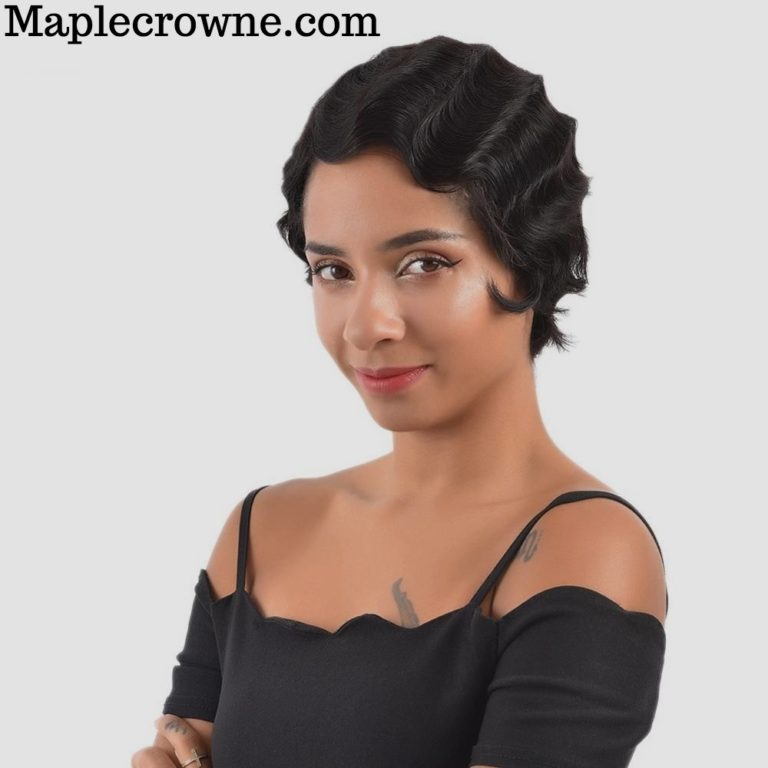 Elegant Pixie Cut Short Finger Wave Wig | Maplecrowne